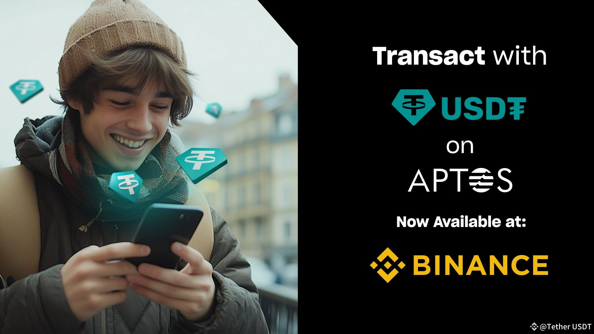 USD₮ en @aptos ya está disponible en @binance | Tether USDT en Binance Square