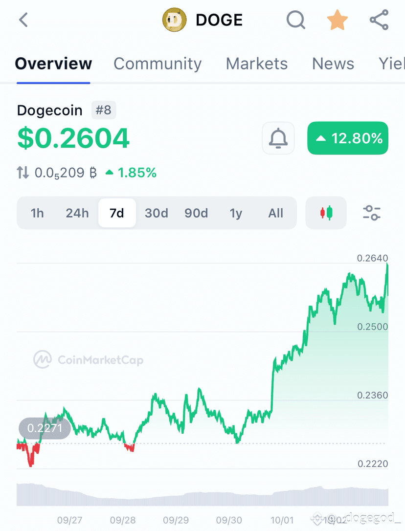 #Dogecoin to break $4. Back at | _dogegod_ on Binance Square