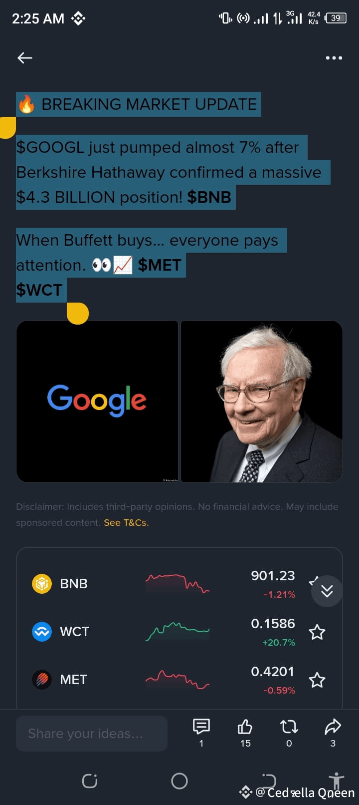🔥 ACTUALIZACIÓN DEL MERCADO DE ÚLTIMA HORA $GOOGL acaba de | Cedrella ...