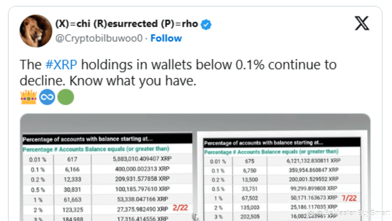 Updated XRP Rich List Exposes Big Shift That Shocked XRP Army | BeMaster BuySmart on Binance Square