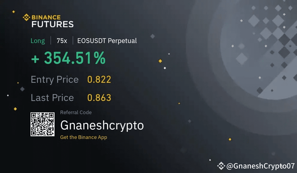 Trade Alert: EOS/USDT Long Entry Zone: 0.7470 - 0.8230 Leve | GnaneshCrypto07 on Binance Square