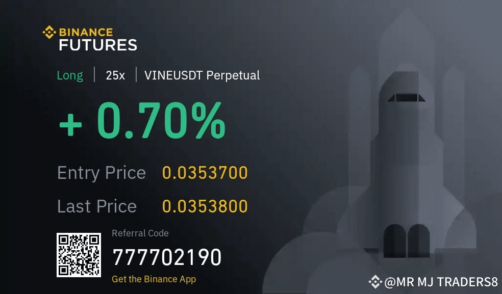 FREE Signal VINE/USDT LONG ENTRY PRICE 0.03537 LEVERAGE | MR MJ TRADERS8 on Binance Square