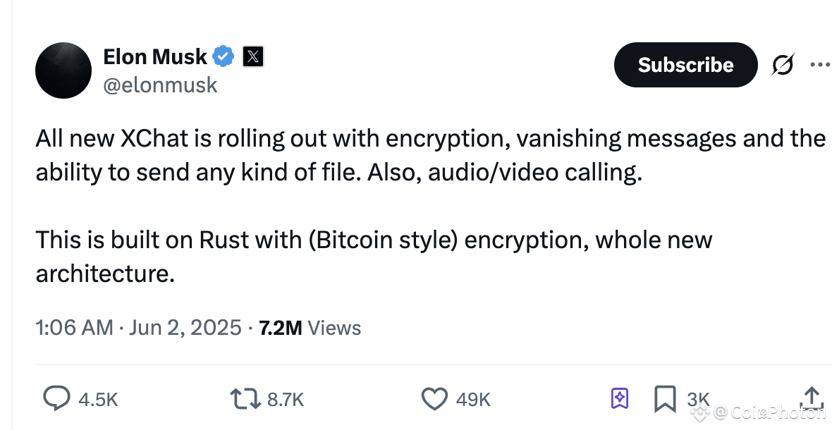 Elon Musk launches new messaging app XChat inspired by Bitco ...