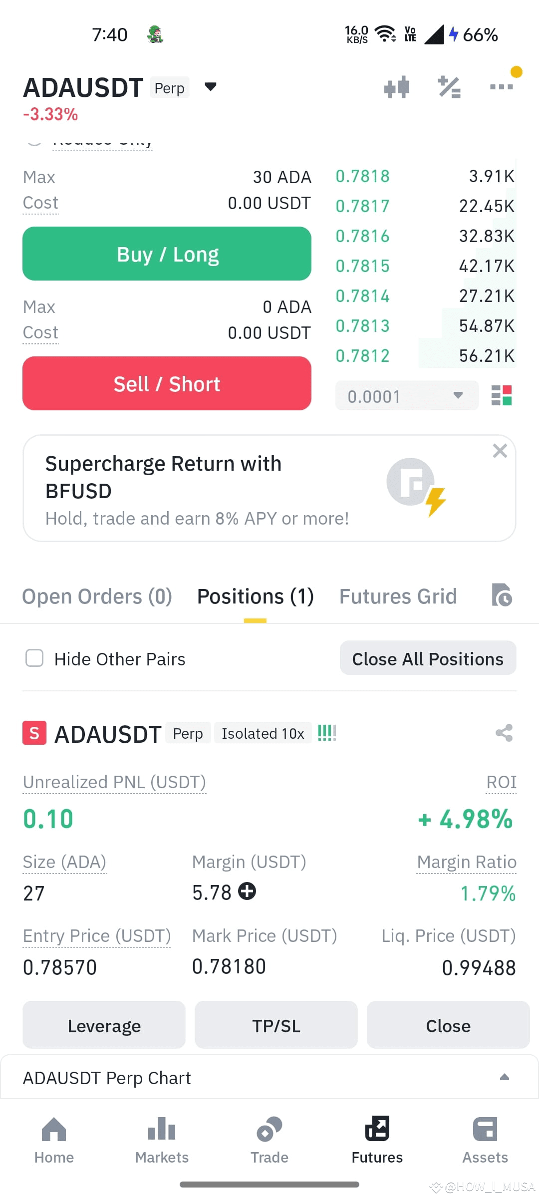 short position ADA/USDT hold for 2 or 3 days👍👍 | HOW_l_MUSA on Binance Square
