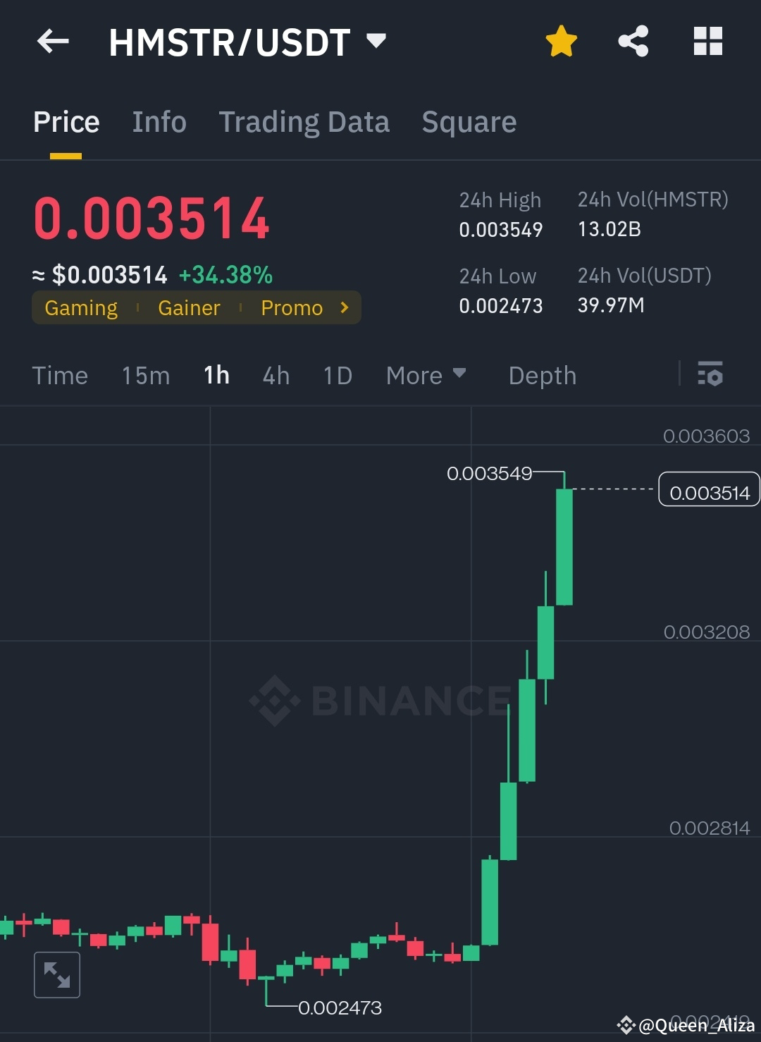 $HMSTR $HMSTR HMSTR/USDT: A Gaming | Queen_Aliza on Binance Square