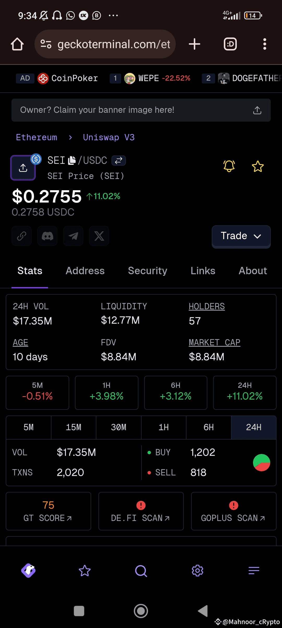 $SEI / USDT Trade Setup ( resistance level is crucial, confi | Mahnoor_cRypto on Binance Square