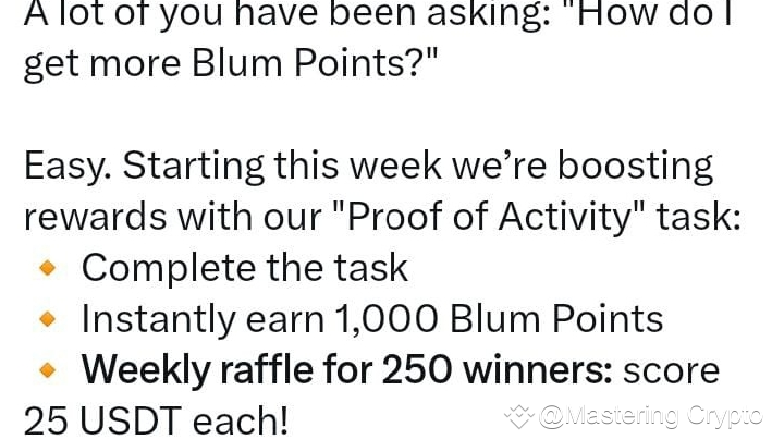How to Earn More Blum Points: New "Proof of Activity" Task Rewards 🎉🎉 ...