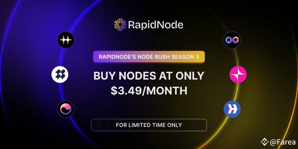 RapidNode NodeRush Season 3! Grab your favorite nodes for ju | Farea on Binance Square