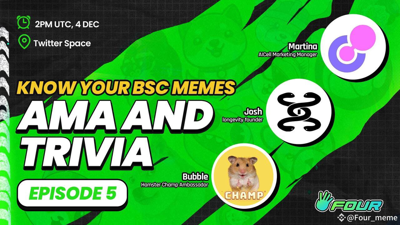 🚨 Know Your BSC Memes: AMA and Trivia – Episode 5, meet @AI | Four_meme on Binance Square