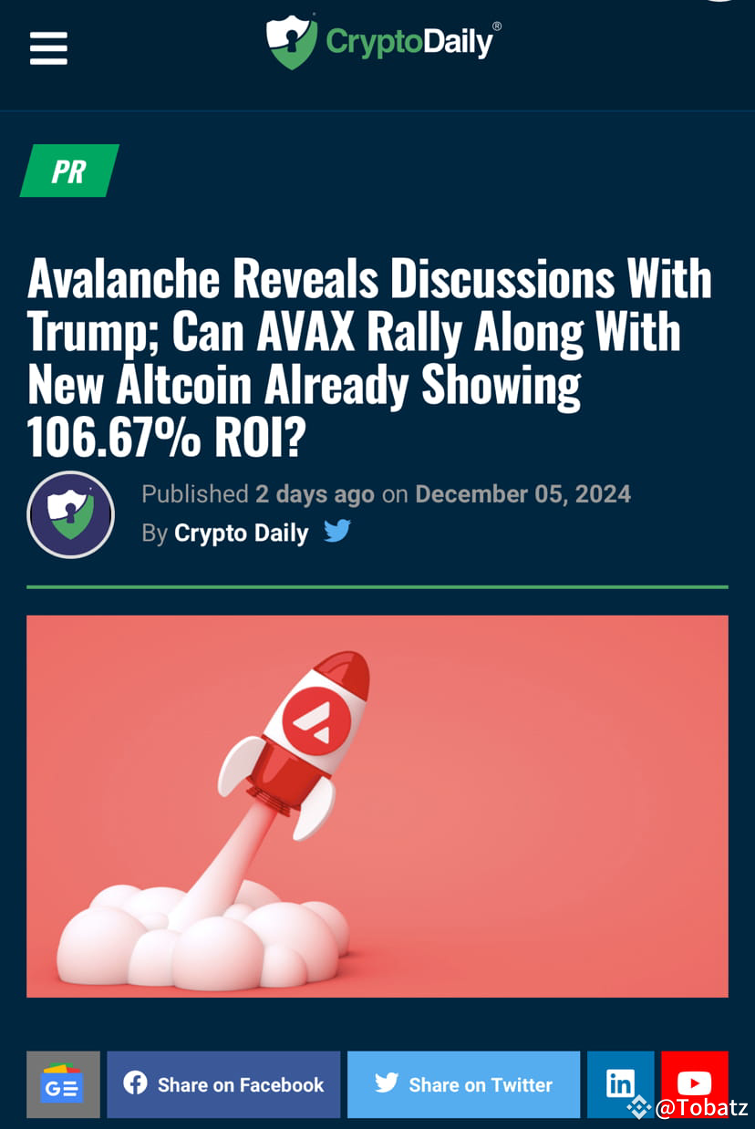 $AVAX pumping soon??? On December 2, Emin Gün Sirer | Tobatz on Binance Square