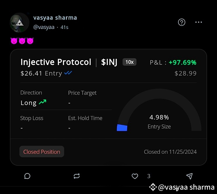 $INJ 📈 FOLLOW FOR ACCURATE SIGNALS ! 🔥 | vasyaa sharma on Binance Square