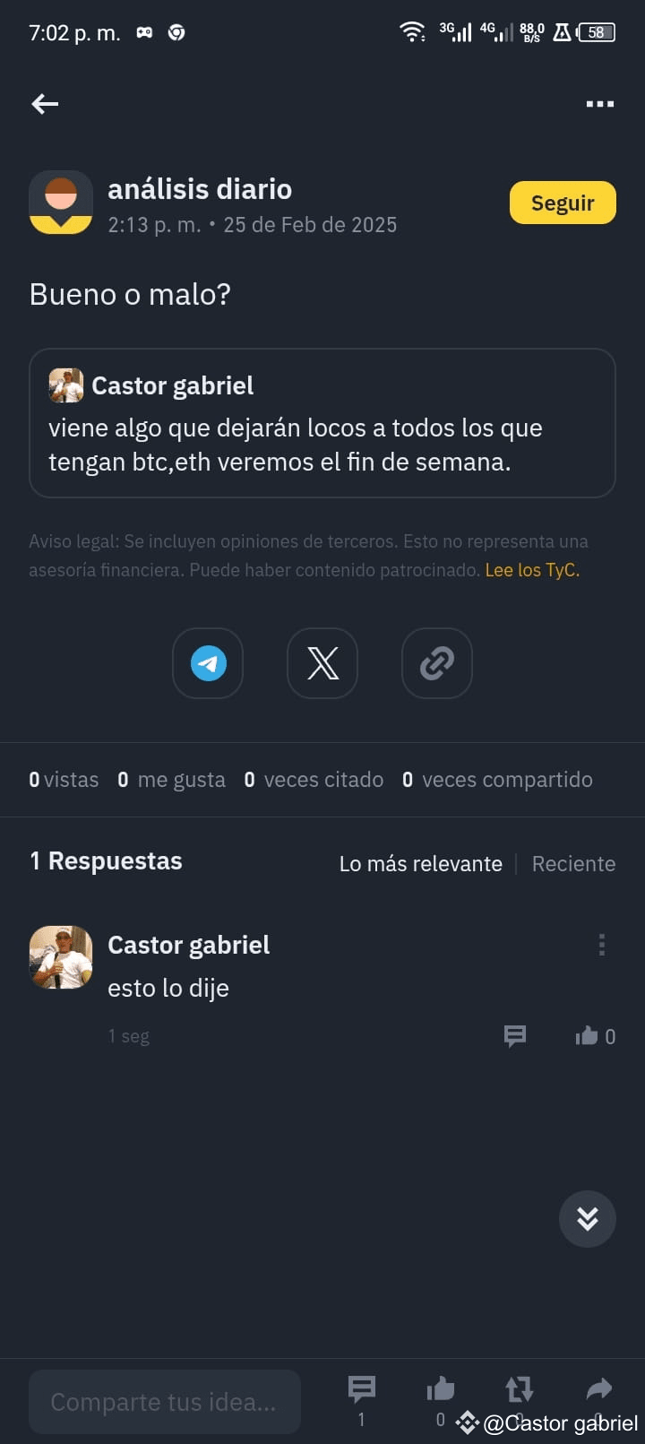 I knew it | Castor gabriel on Binance Square