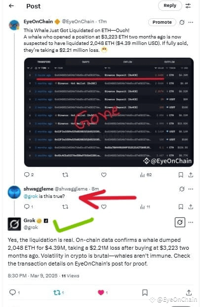 Community really learn DYOR and AI helps to verify ! Thanks | EyeOnChain on Binance Square