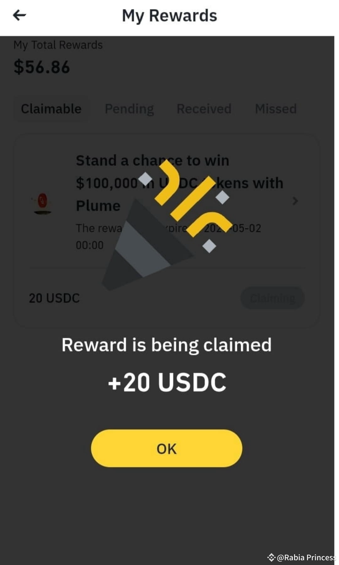 📈 Binance Web3: 20 USDC Received! 🎉 I just received 20 US | RichestONE on Binance Square