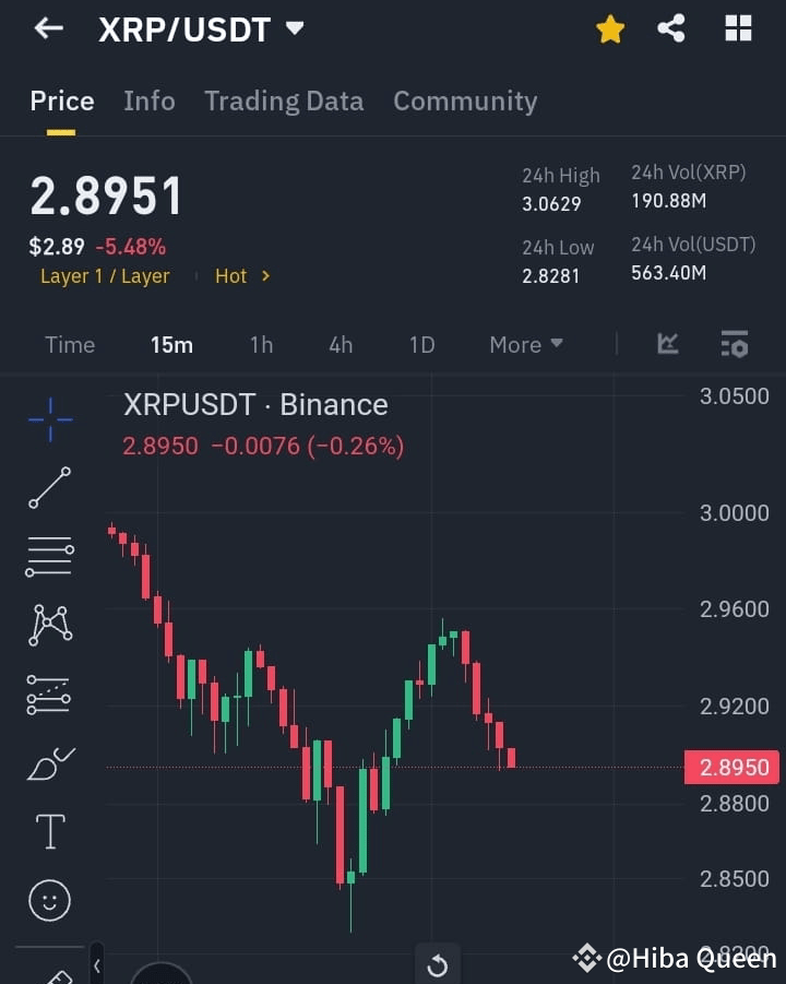 $XRP /USDT Bearish Trade Setup 📉 Current Price: $2.8951 $X | Hiba Queen on Binance Square