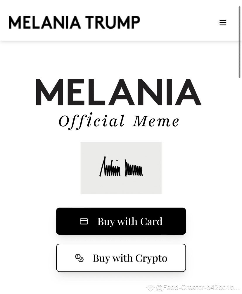 MELANIA token Час назад жена трампа залистила свой токен $ | Noticy на Binance Square