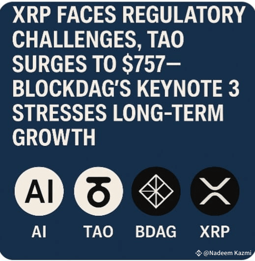 XRP Faces Regulatory Challenges, TAO Surges to $757—BlockDAG | Nadeem ...