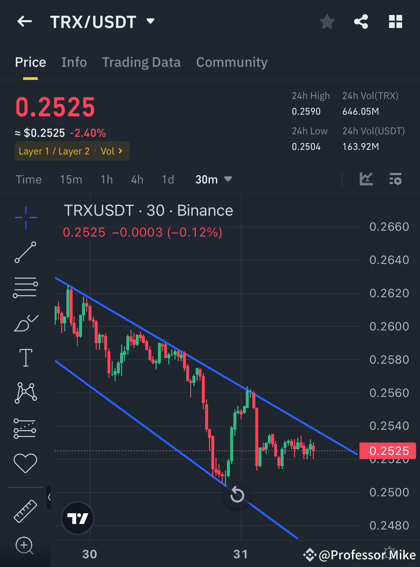 $TRX /USDT ¡Señal de operación corta!🔥💯 📉 Resumen del me | Professor Mike en Binance Square