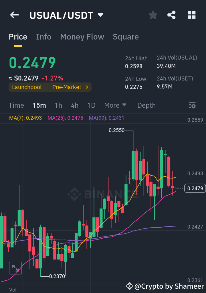 🚨$USUAL / USDT - A Closer Look at Today's Performance🚨 He | Crypto by Shameer on Binance Square