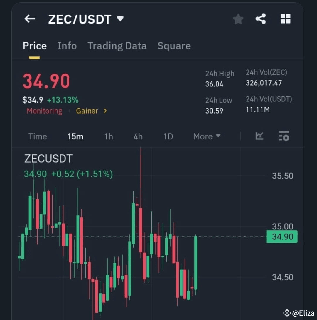 $ZEC /USDT – Gearing Up for a Surge Toward $37+ Current Pri | Eliza on Binance Square