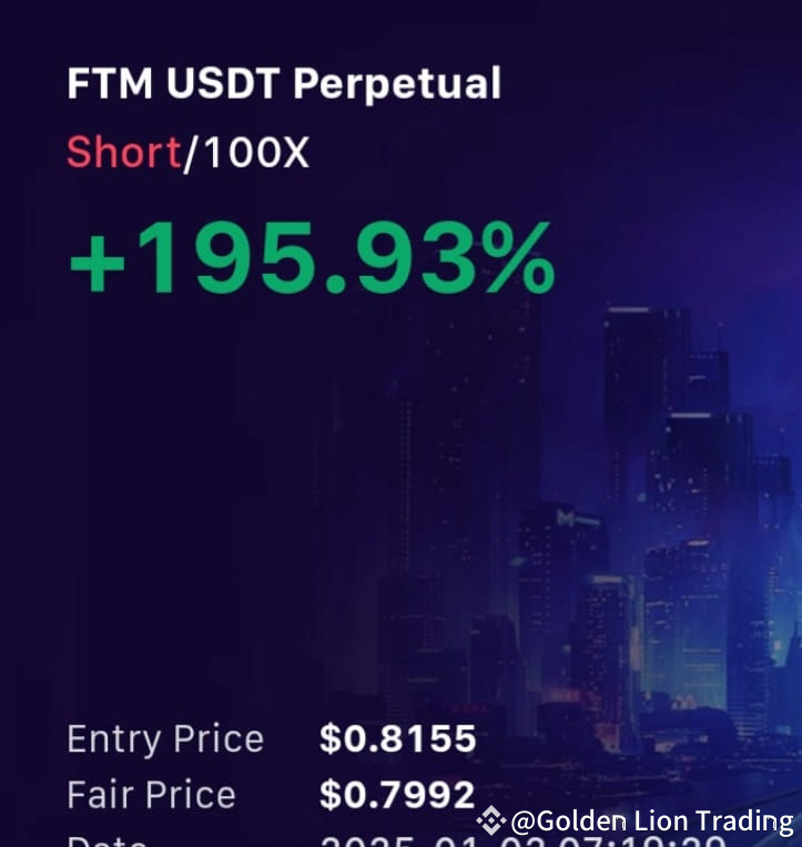 FTM gain 195% Bearish 🔐📊 | Golden Lion Trading on Binance Square