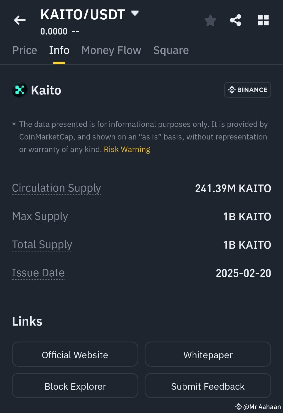 As soon as $KAITO is listed, it will start going down, just | Mr Ahaan アハーン on Binance Square