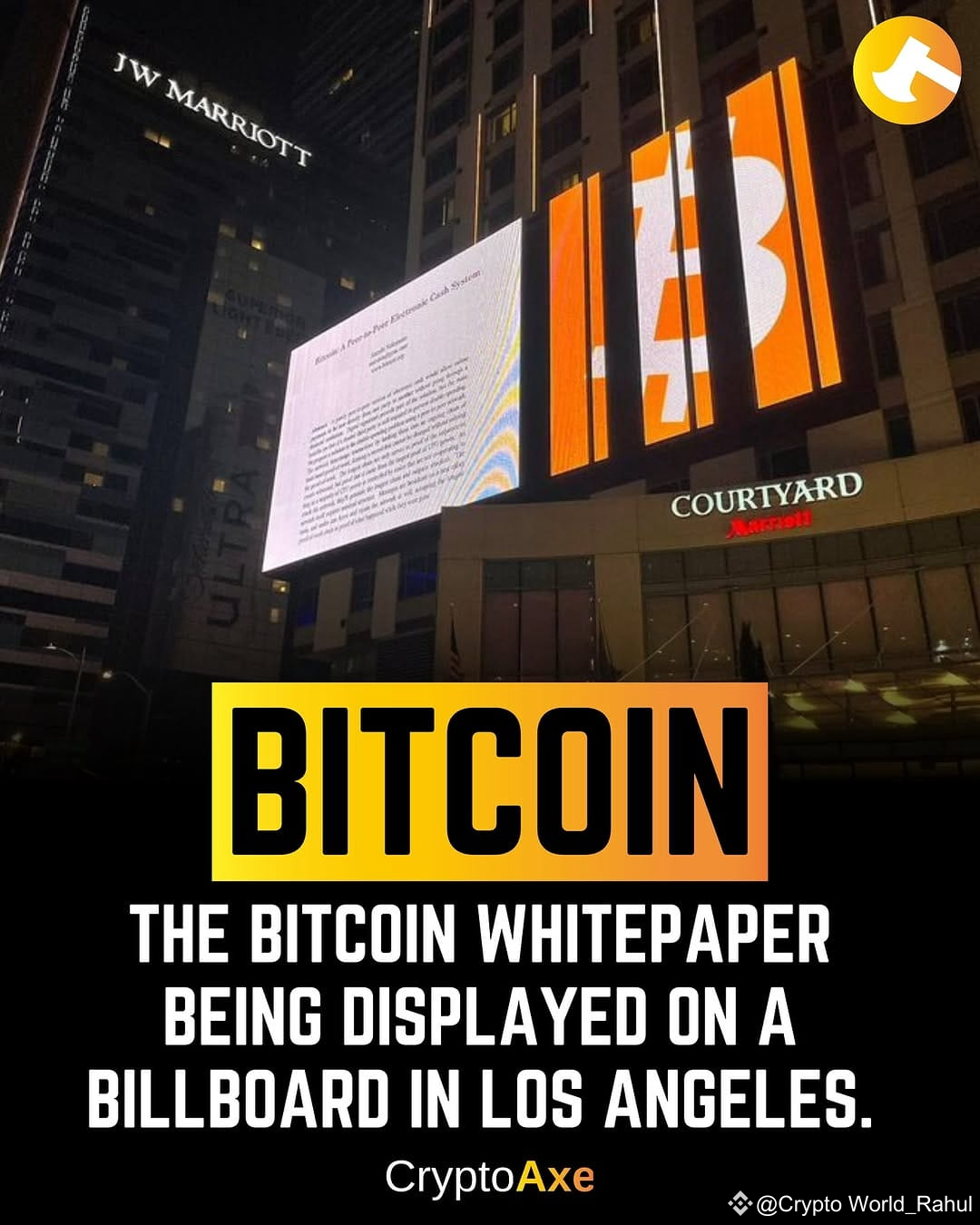 The Bitcoin White paper Being displayed on a Billboard in Lo | Crypto ...