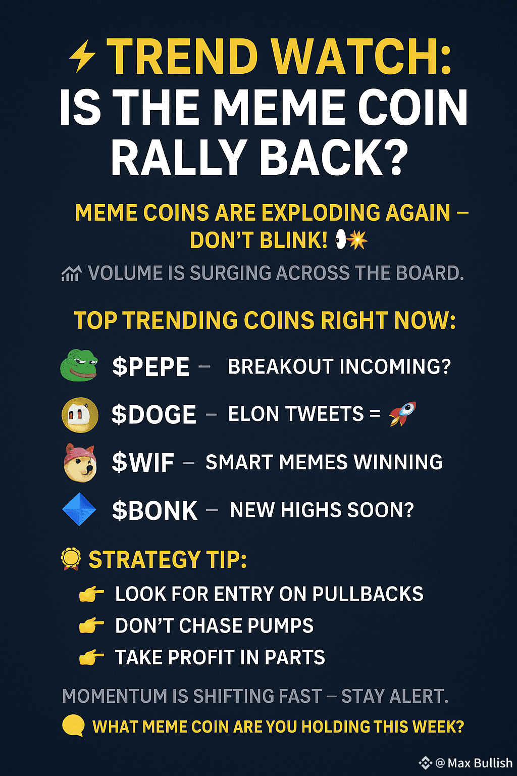 🔥 **TREND WATCH: Is the Meme Coin Rally Back?** 🚀 Meme co | Max Bullish ...