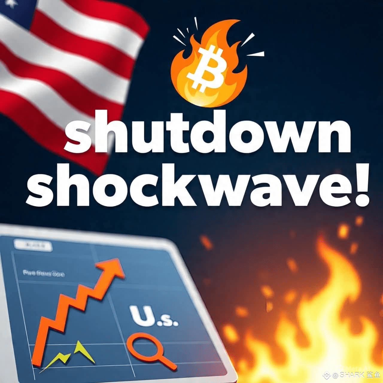 🔥 CRYPTO AT THE EDGE — U.S. Shutdown Shockwave! 🇺🇸💥 $BTC | SHARK 鲨鱼 on ...