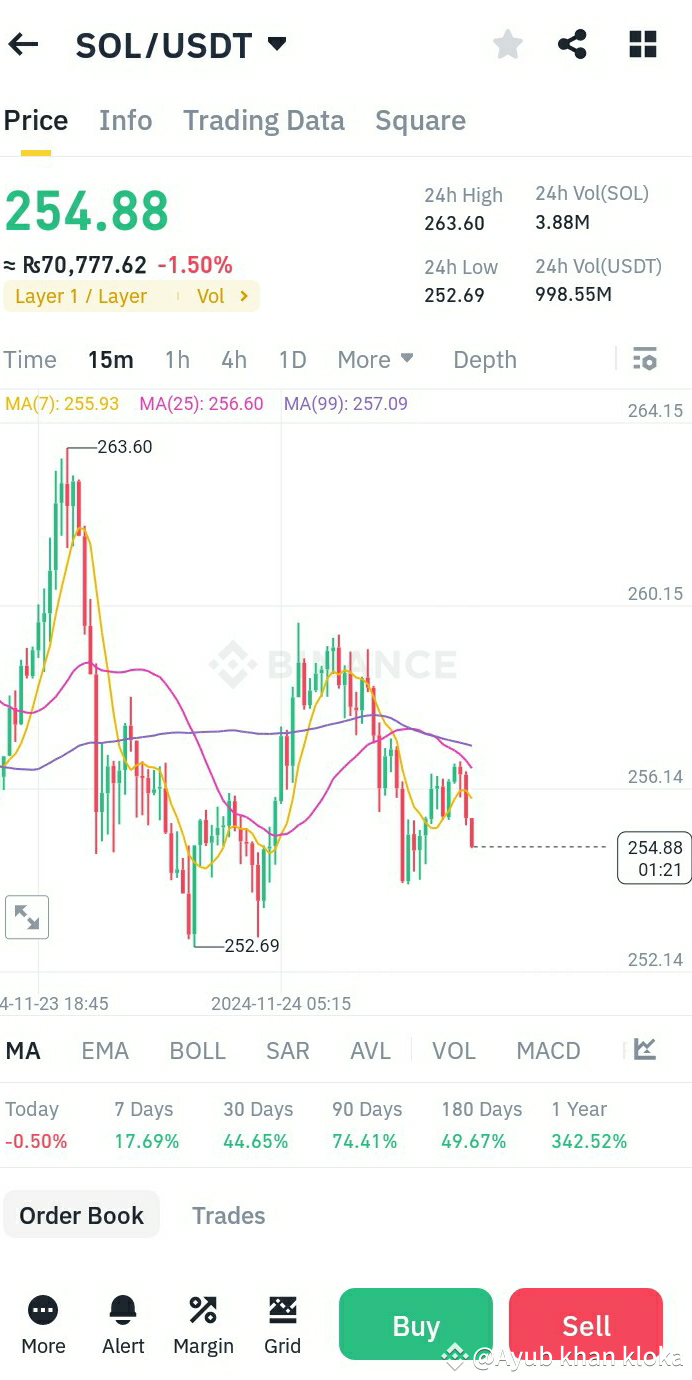 $SOL Usdt Entry long Target 256.5 #Ayubkloka | Ayub khan kloka on Binance Square