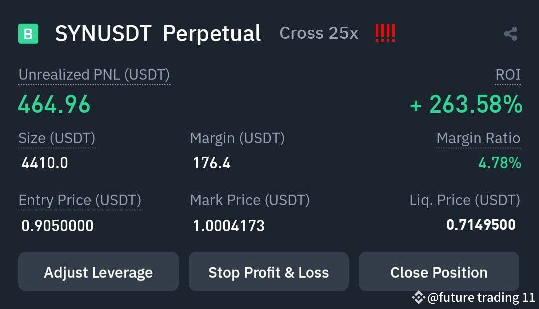 SYN/USDT 2 TARGET DONE PROFIT +263% TIME PERIOD | Square-Creator-ca75c8c1b on Binance Square