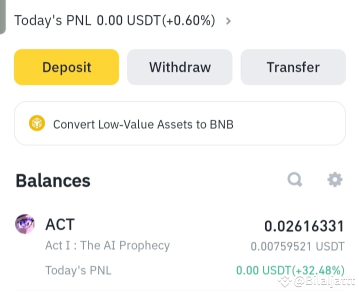ACT coin update #ShareYourTrade #AIMarketCapDip | Bilaljattt on Binance ...