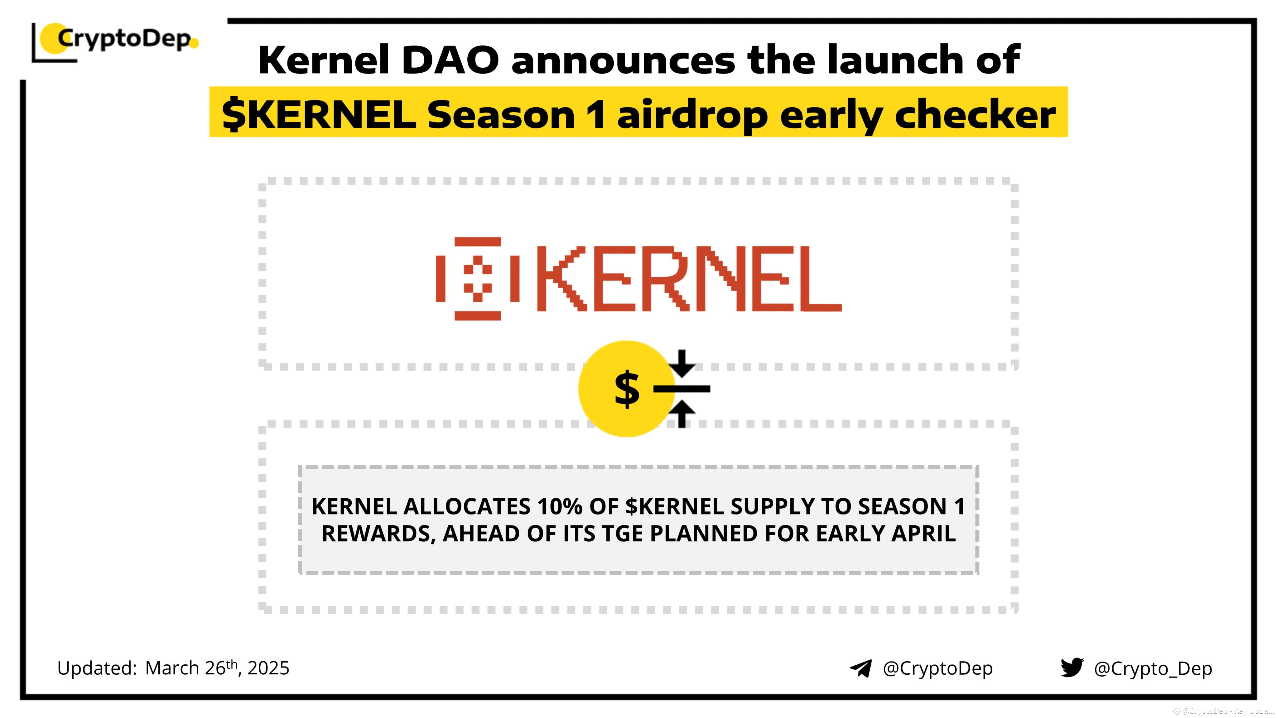 ⚡️ @Kernel_dao announces the launch of $KERNEL Season 1 | CryptoDep ...