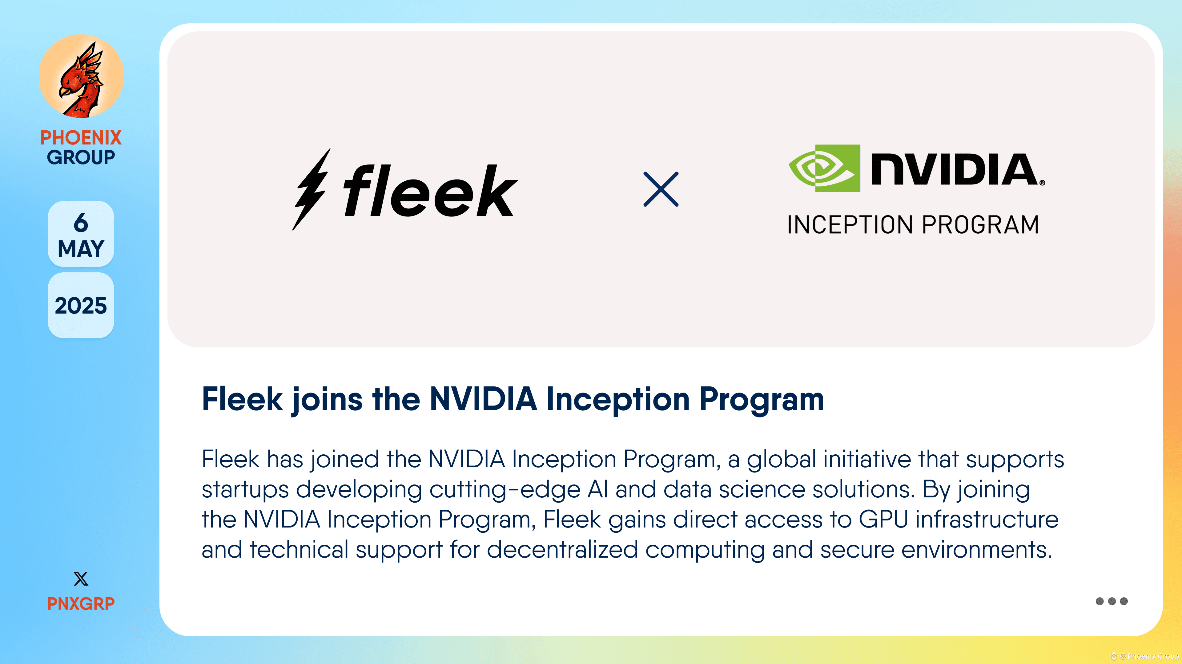 Fleek joins the NVIDIA Inception Program #Fleek has joined | Phoenix ...
