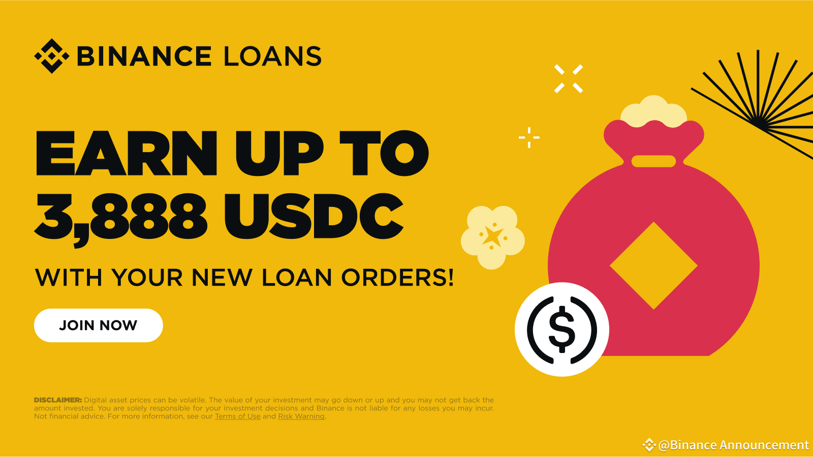 Binance Flexible Loan: Place New Loan Orders to Get Up to 3,888 USDC ...