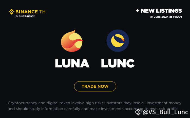 $LUNC , $USTC , $LUNA has been listed on @Binance TH Excha | VS_Bull_Lunc on Binance Square