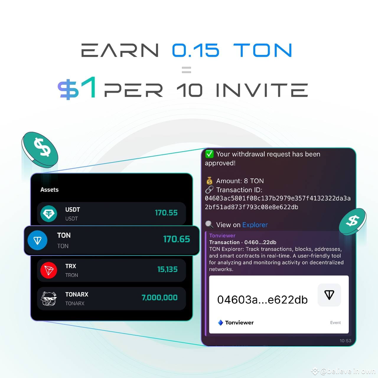 🔥🔥Earn Rewards Effortlessly with Tronkeeper! 🔥🔥 Invite 1 | believe in ...