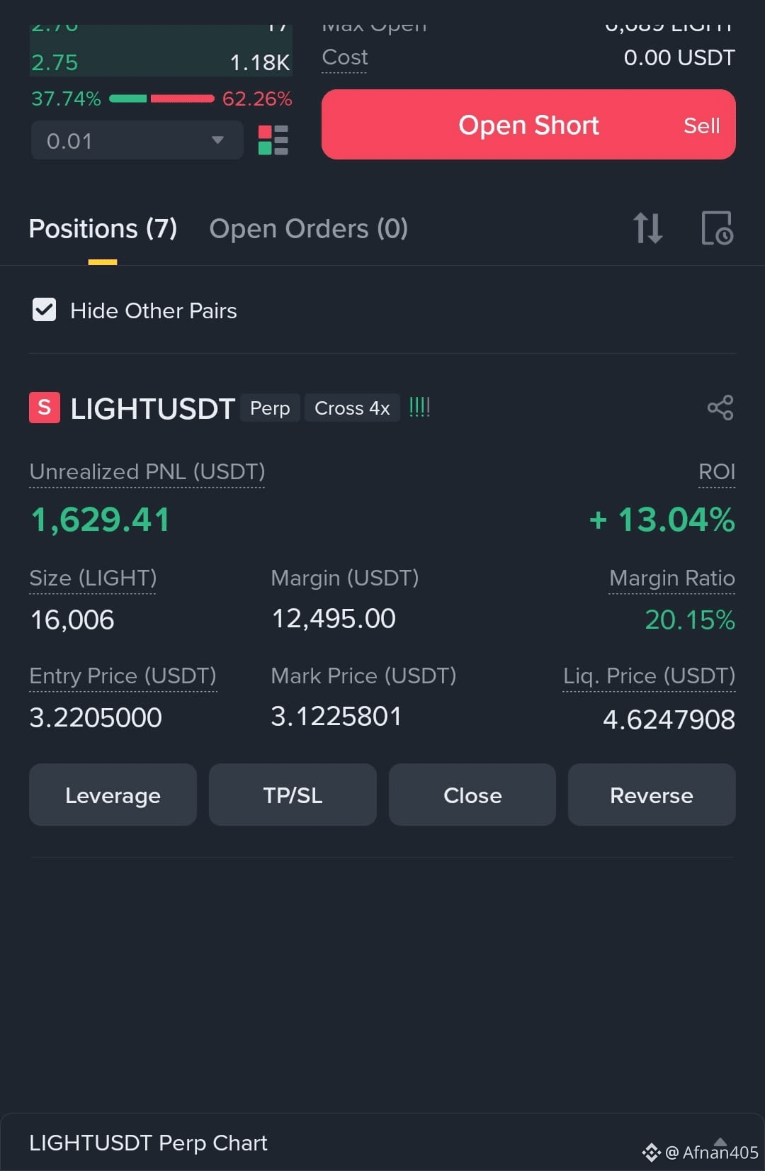 Liquidate me if you can,,,,$LIGHT Rsiは現在97を超えており、これは完全に買われ過ぎ | Afnan405 ...