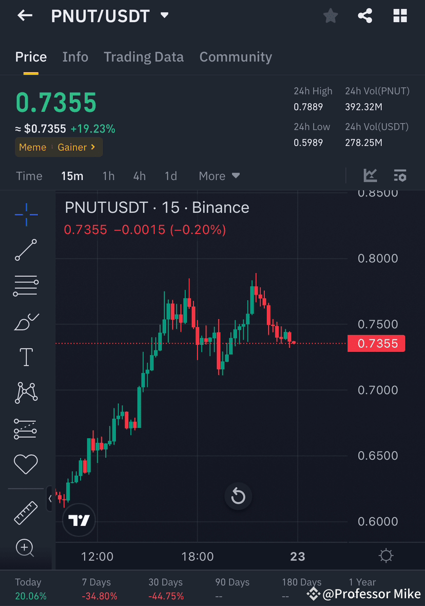 $PNUT /USDT on the Move: Seize the Momentum! 🔥💯 $PNUT is | Professor Mike on Binance Square