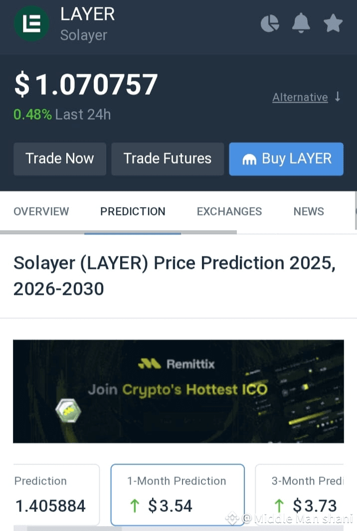 You may check $LAYER coin 3 months prediction so take easy a | Middle ...