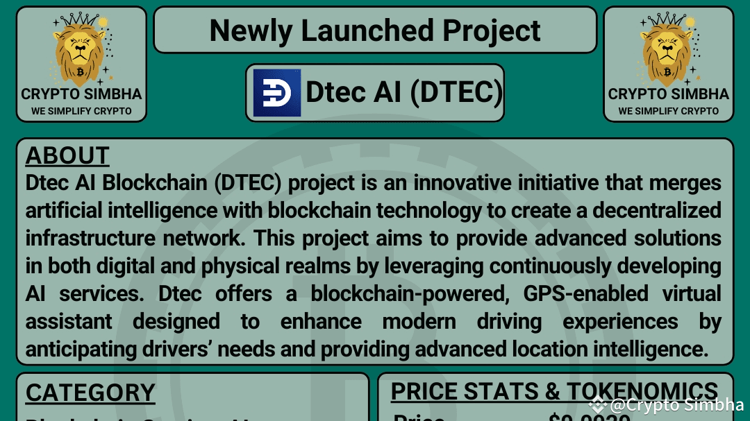 🚀 Newly Launched Project Analysis! Web3 x AI Project Dtec AI (DTEC) 📈 | Crypto Simbha on Binance ...
