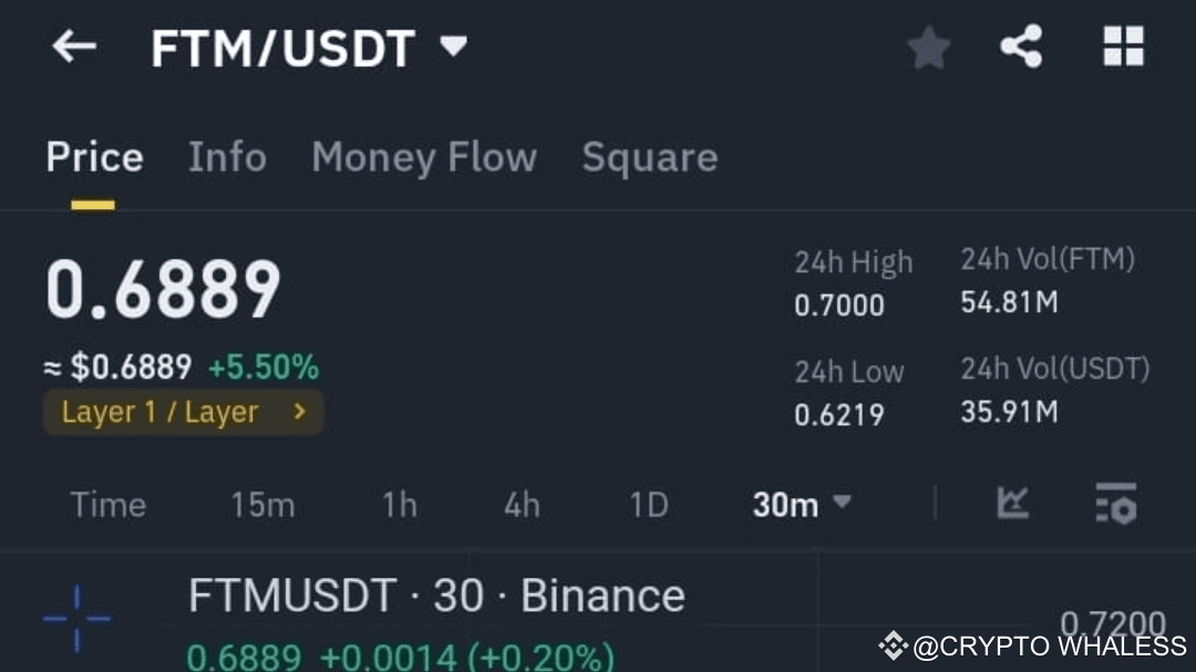 🚀$FTM /USDT: STRONG BULLISH MOVE - CONSIDER ENTRY! 🚀📈 | CRYPTO WHALESS on Binance Square