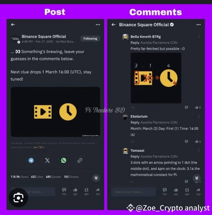 👀 Big Moves Coming – Can You Crack the Code? Something’s b | Zoe_Crypto analyst on Binance Square