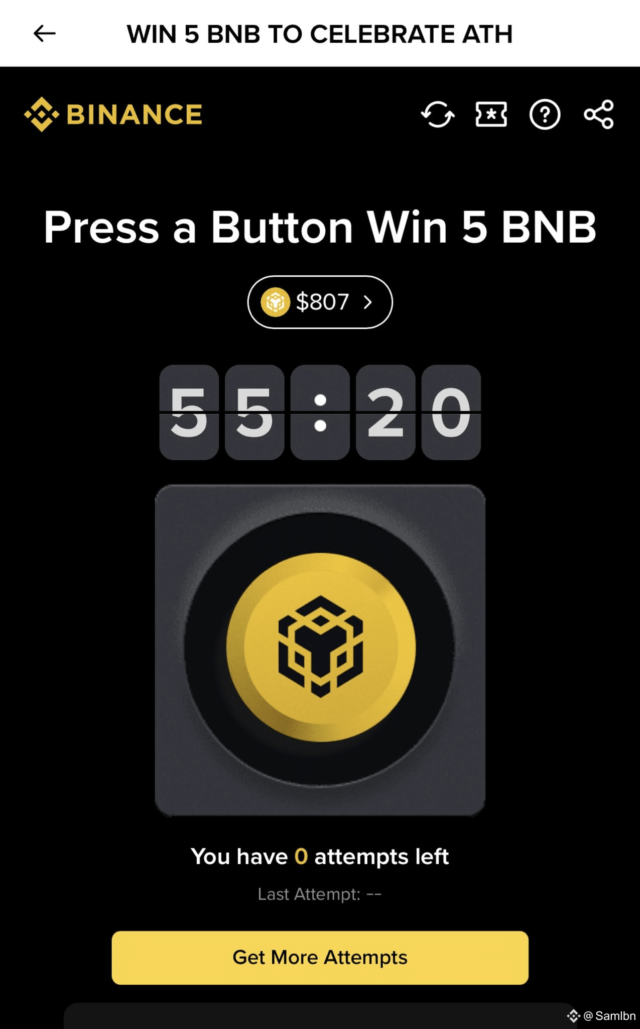 BNB Button game is still on! Its easy just try to be the las | Samlbnb ...