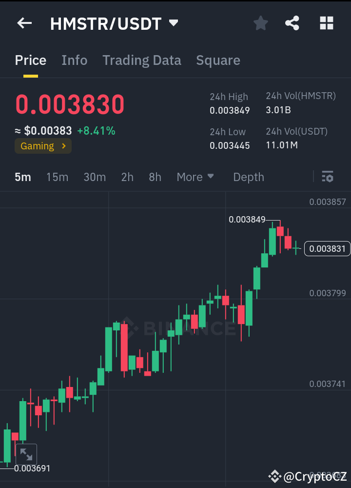 HMSTR/USDT Market Analysis 1. Current Price and 24-Hour Cha | CryptoCZ on Binance Square