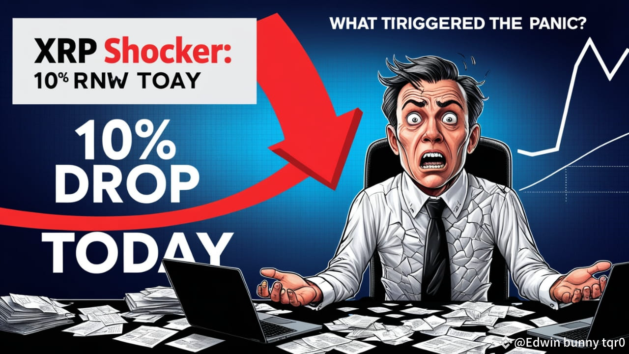 XRP SHOCKER: 10% Drop Today - What Triggered the Panic? | Edwin bunny tqr0 on Binance Square