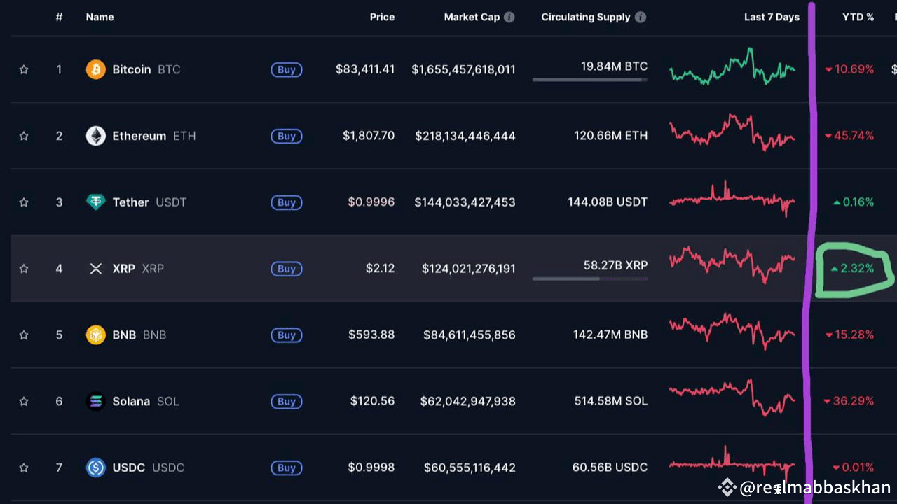XRP Shines as the Only Gainer in 2025 — Will Bulls Take Over Soon? | realmabbaskhan on Binance ...