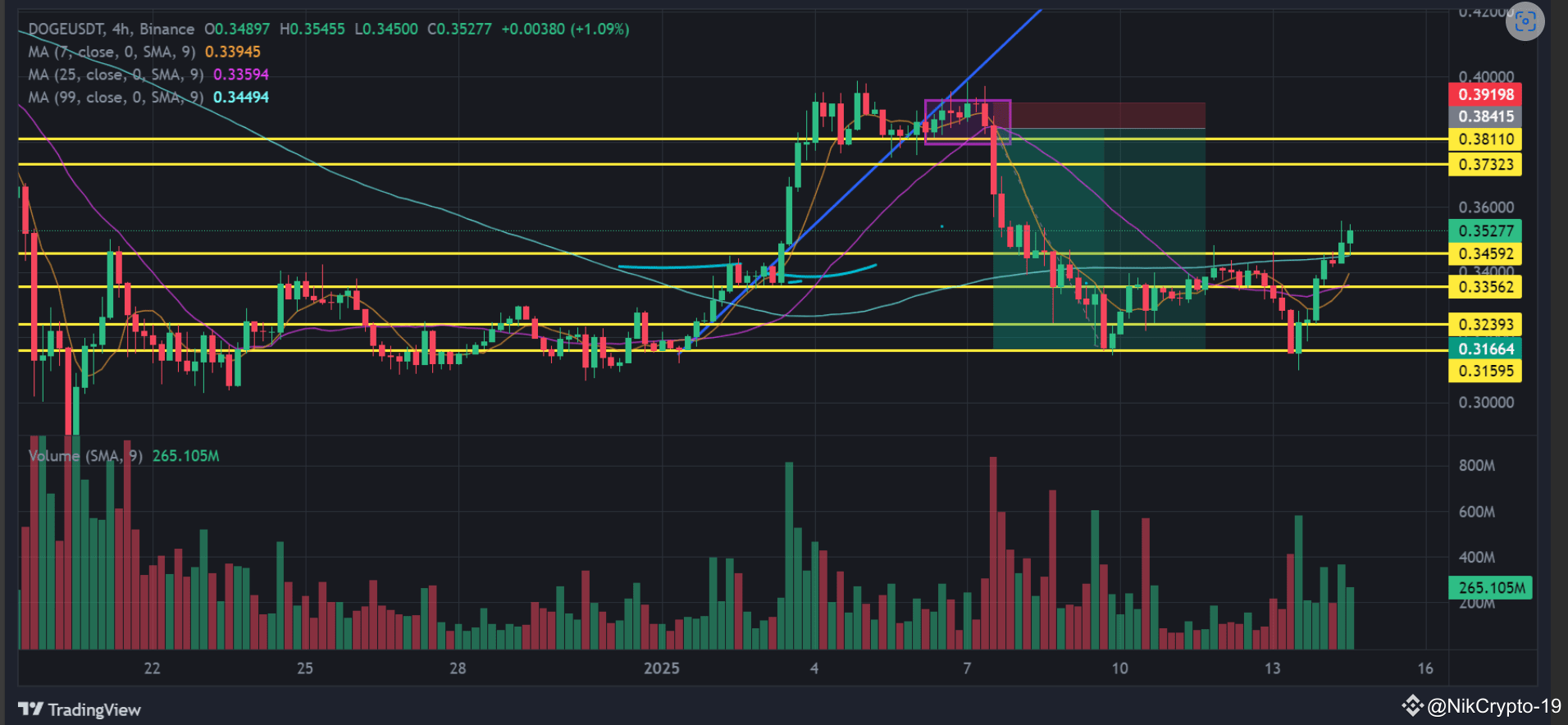 📈 Technical Analysis for DOGE/USDT The chart shows DOGE reb | NikCrypto-19 on Binance Square