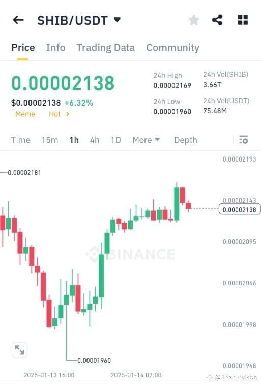 $SHIB /USDT: Bullish Momentum with 6.32% Rise 📈🚀 $SHIB ( | Brian Wilson on Binance Square