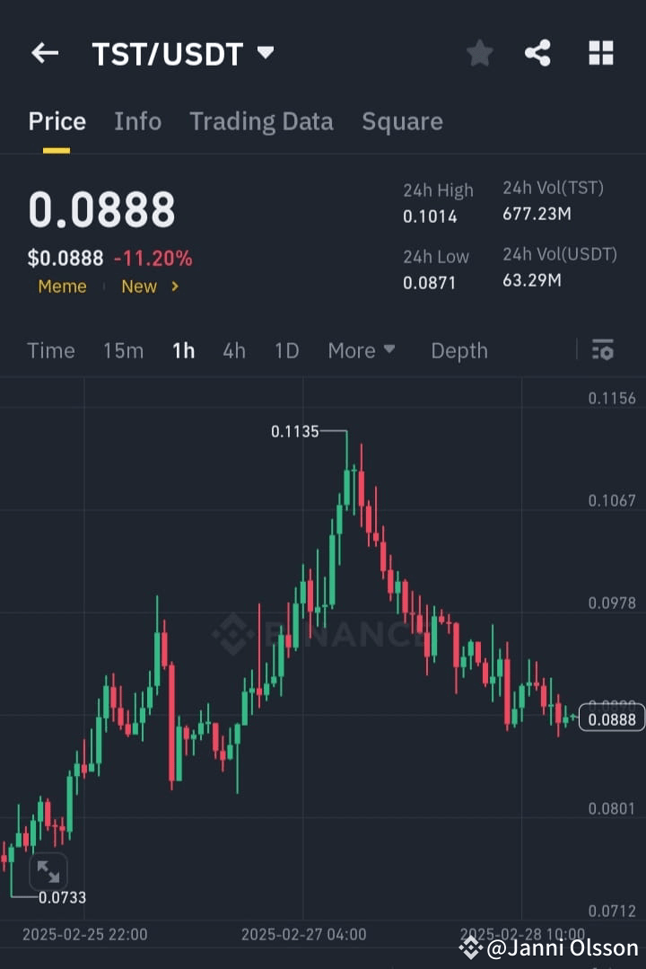 🔻$TST TST/USDT Correction – Trend Reversal or More Downs | Janni Olsson on Binance Square